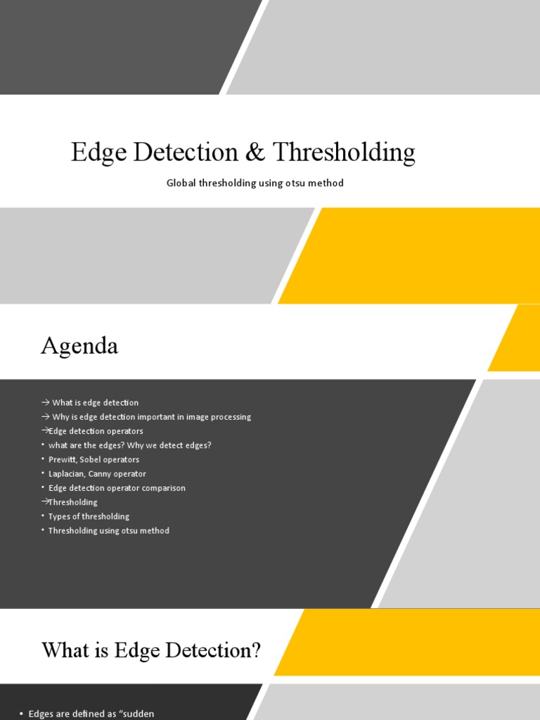 Edge Detection & Thresholding | PDF | Image Processing | Algorithms