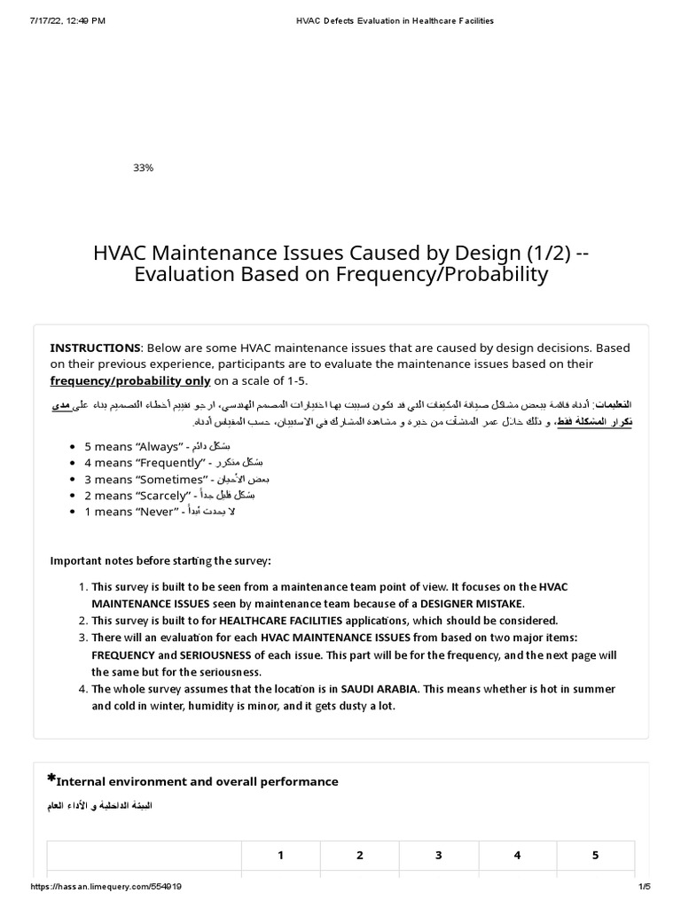Sample HVAC Survey3 | PDF | Building Engineering | Transport Phenomena