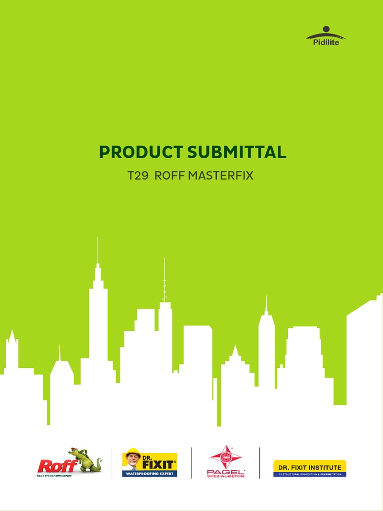 Masterfix (MFA) Adhesive Product Submittal - 1 | PDF