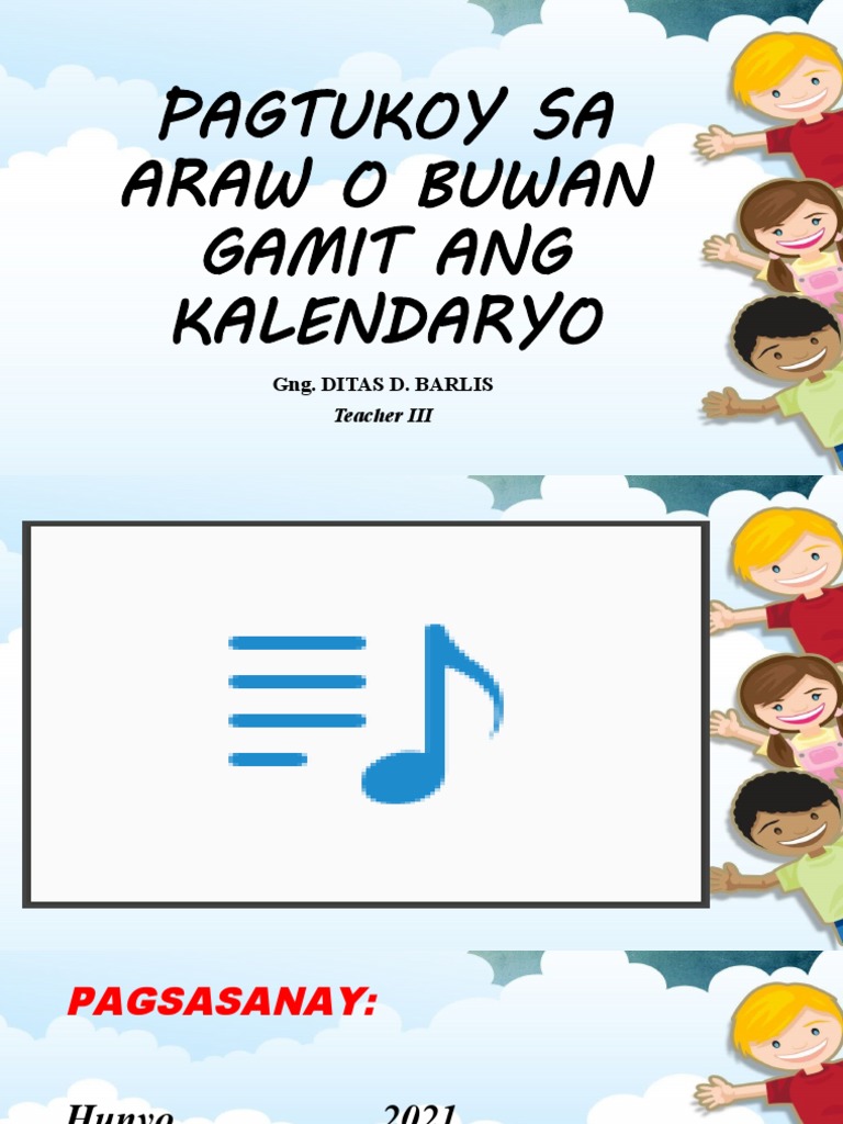 Pagtukoy Sa Araw o Buwan Gamit Ang Kalendaryo | PDF