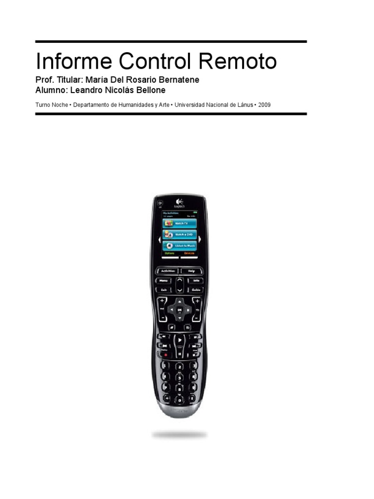 Historia Del Control Remoto / Remote Control History | PDF | Control ...