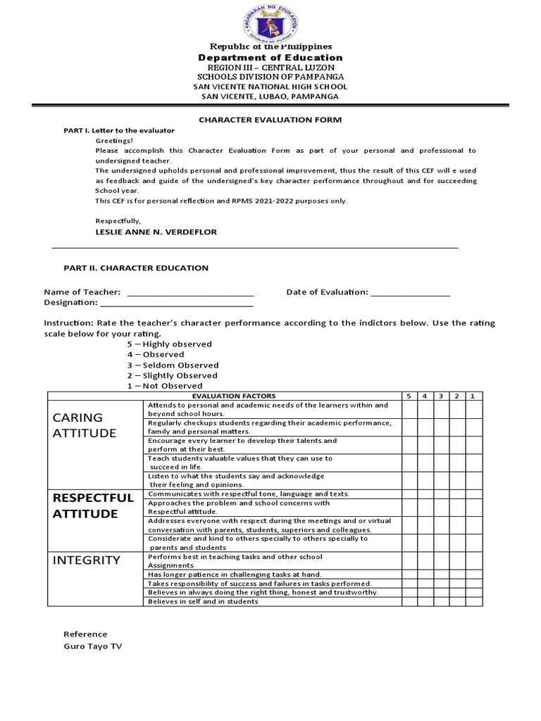 Documented Feedack Ipcrf | PDF | Teachers | Psychological Concepts