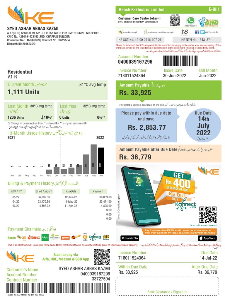 KE Bill | PDF | Fee | Electrical Engineering