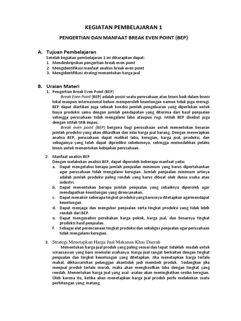 Modul Bep, Promosi Dan Penyusunan Laporan Pkwu Xi | PDF