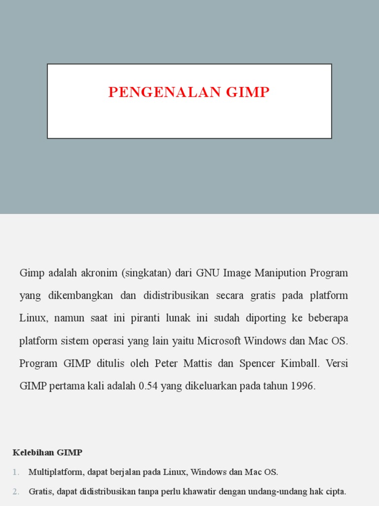 Pengenalan GIMP | PDF