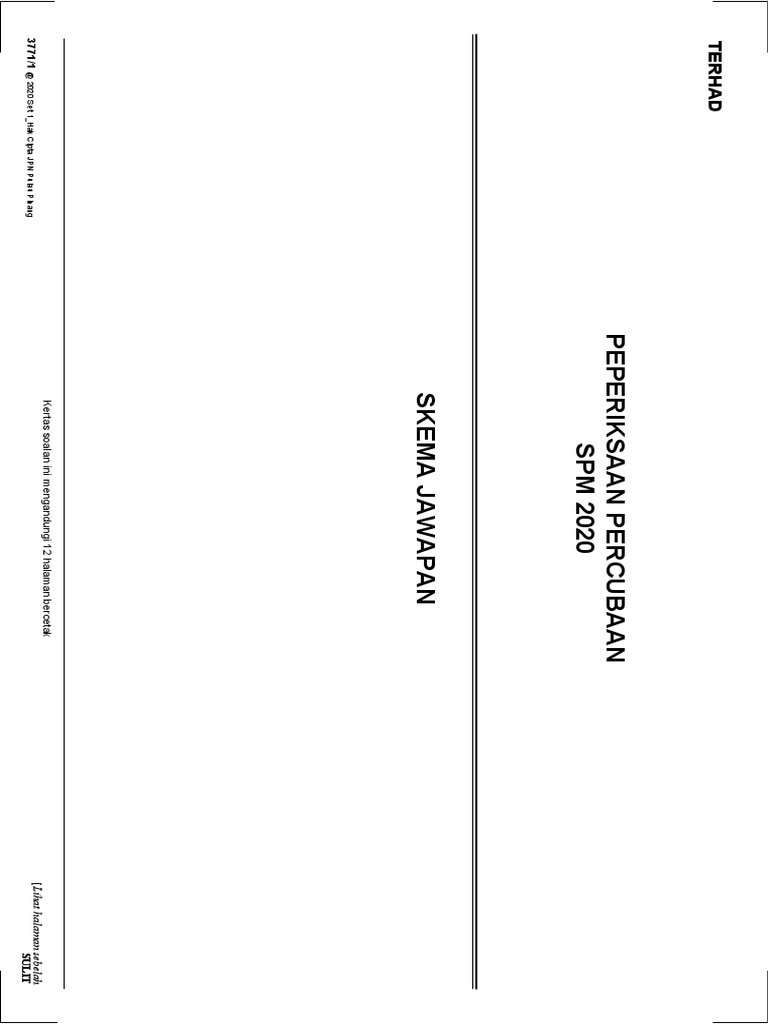 Trial Penang 2020 - Skema PDF | PDF