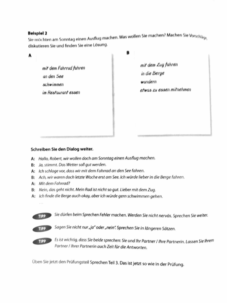 A2-Sprechen Teil 3 | PDF