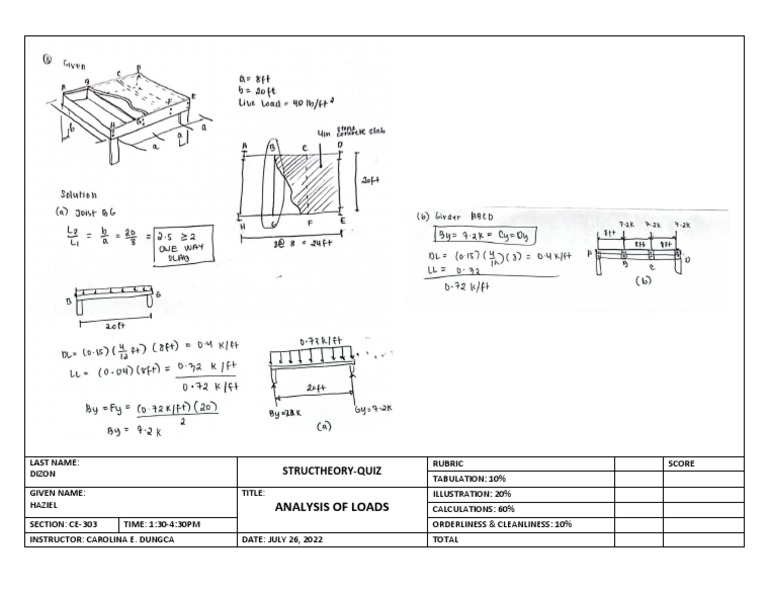 Structural Theory Quiz 1 | PDF