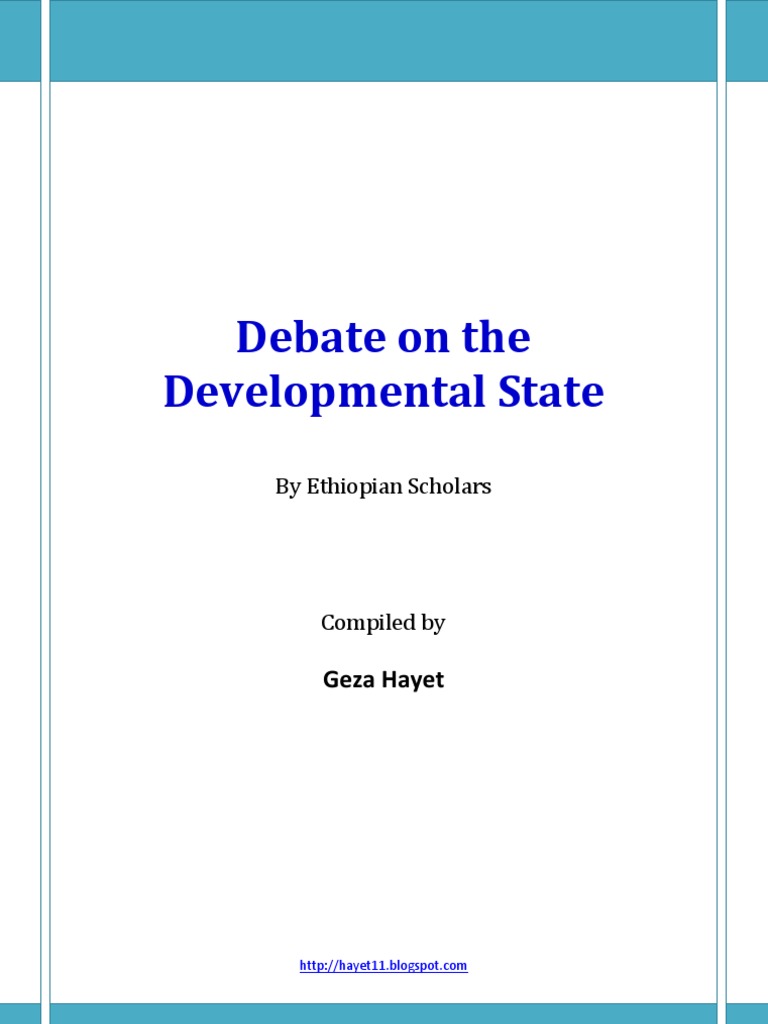 Debate On The Developmental State: by Ethiopian Scholars | PDF ...