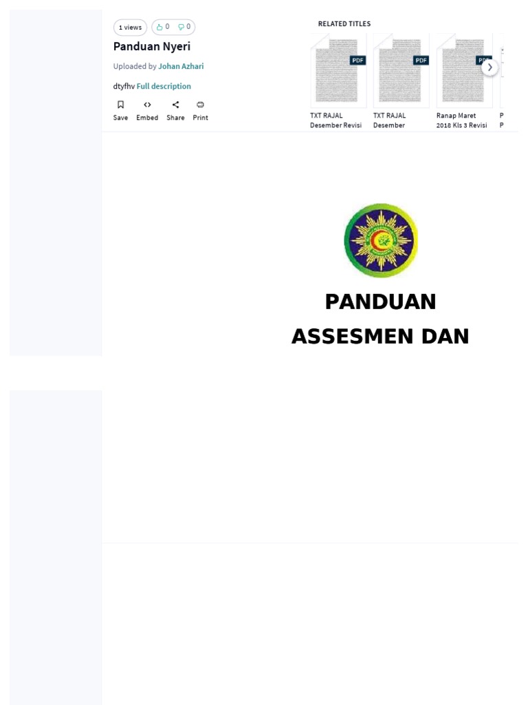 Panduan Manajemen Nyeri Medis | PDF | Pain | Feeling