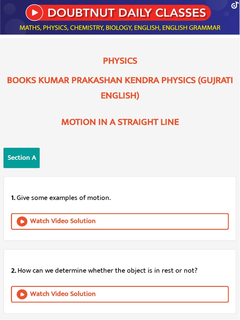 1338 Books Doubtnut Question Bank | PDF | Velocity | Acceleration