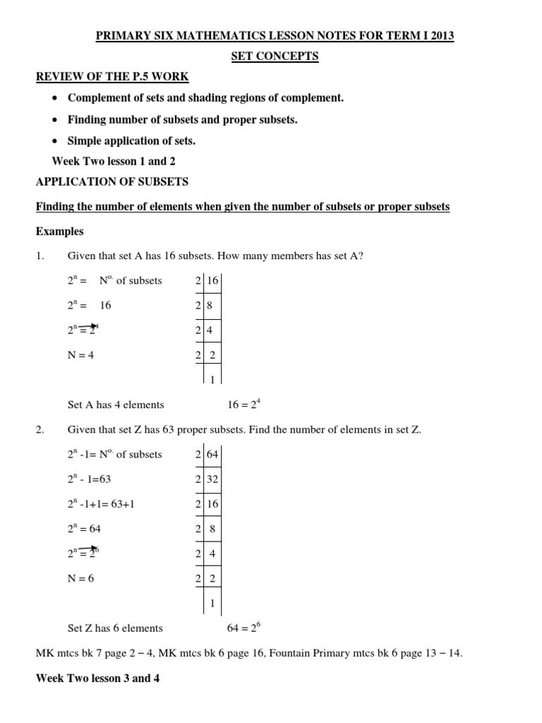 P6 Mathematics LESSON NOTES TERM 1 | PDF | Decimal | Probability