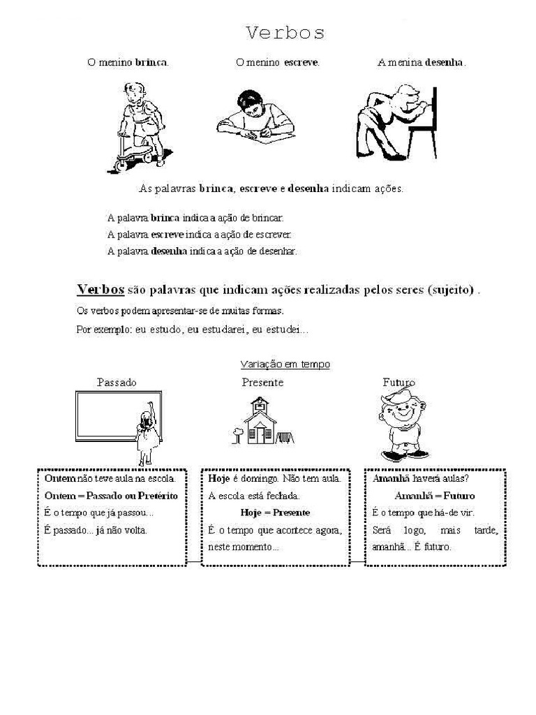Ficha De Verbos Pdf
