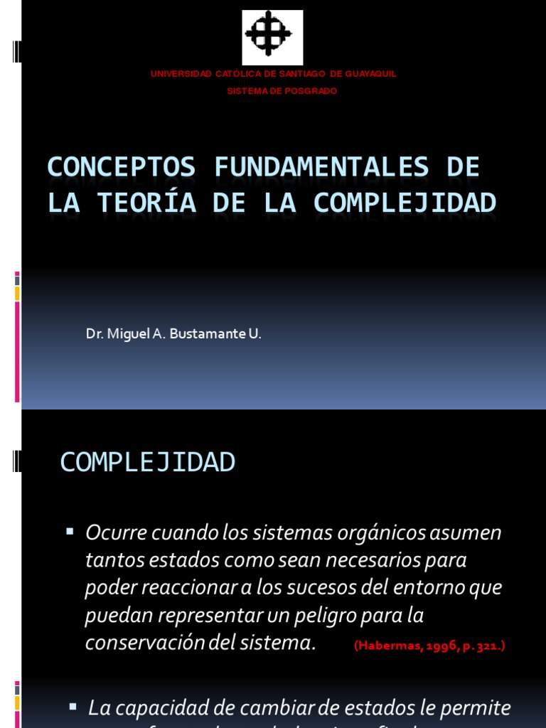 Conceptos Fundamentales de La Teoría de La Complejidad | PDF ...