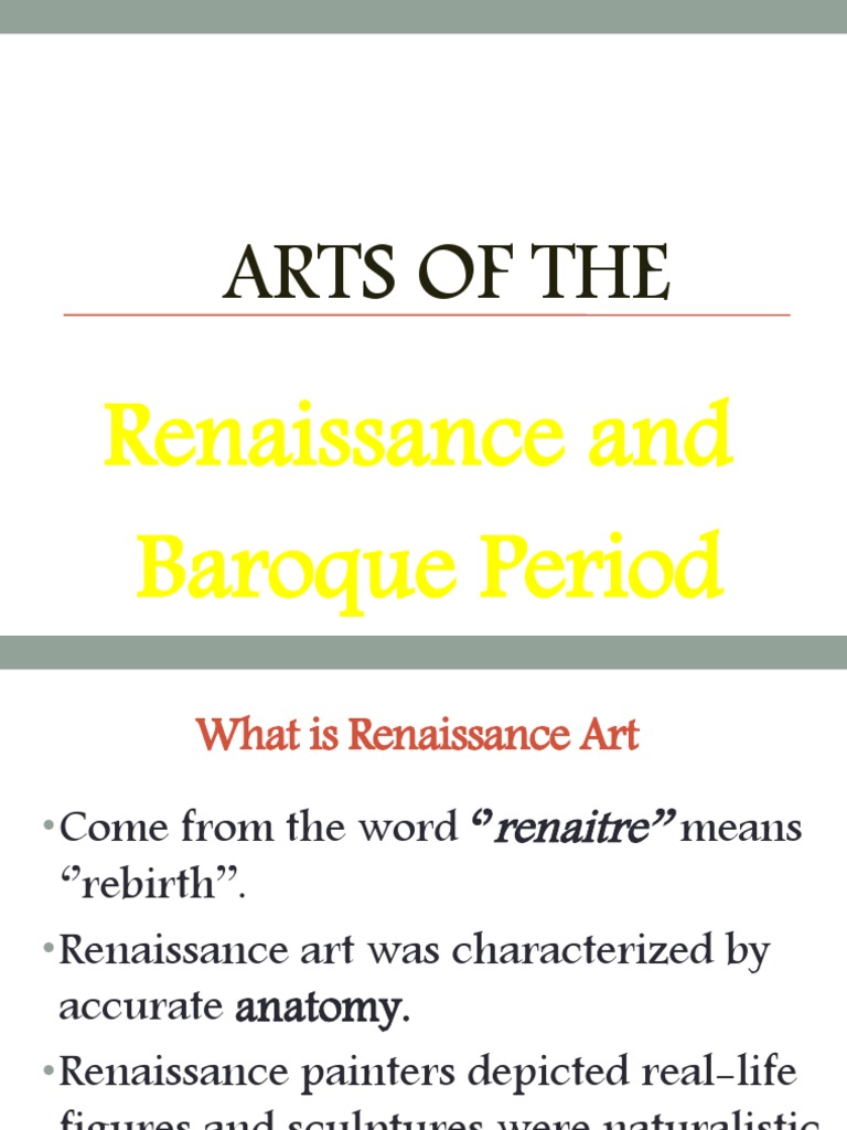 Arts of The: Renaissance and Baroque Period | PDF | Michelangelo ...