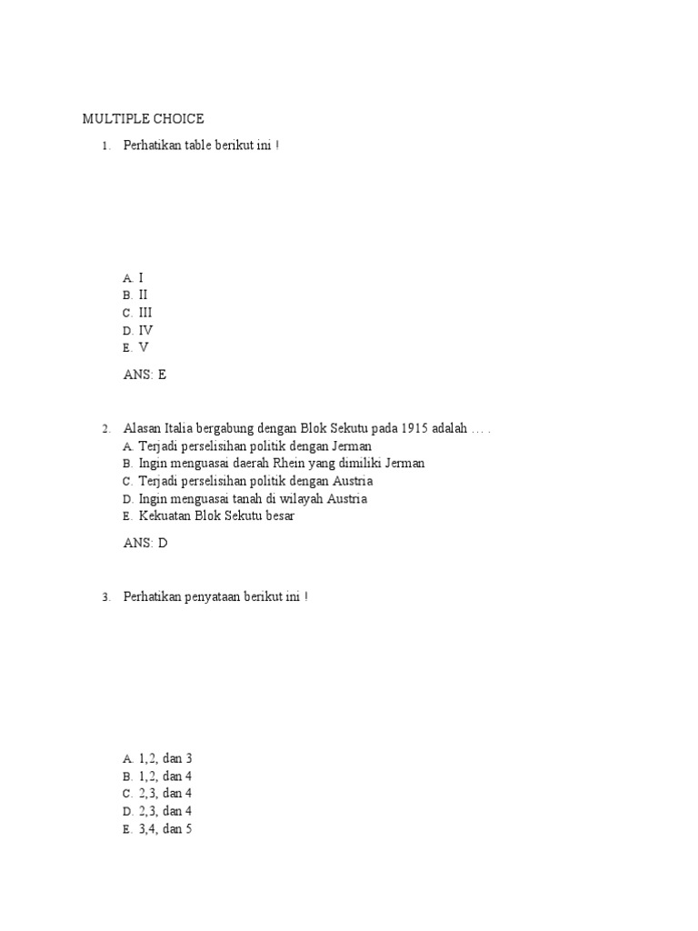 Latihan Soal PAT Sejarah Minat - XI - 2020-2021 | PDF