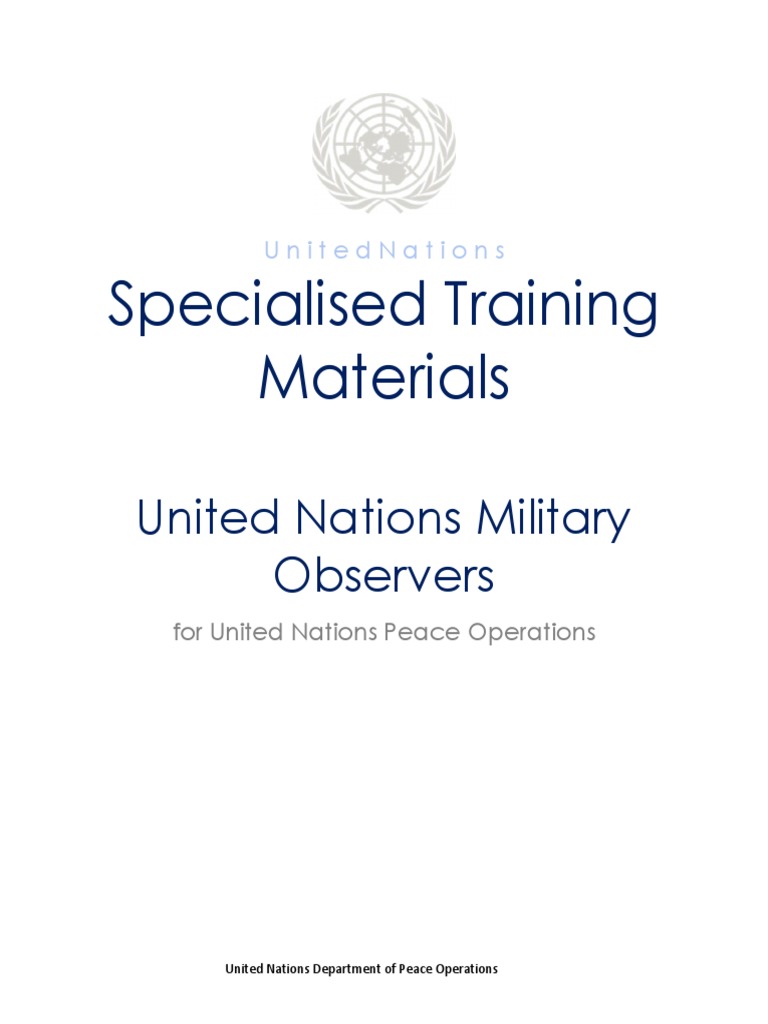 UNMO STM 2019 Instructional | PDF | Peacekeeping | United Nations