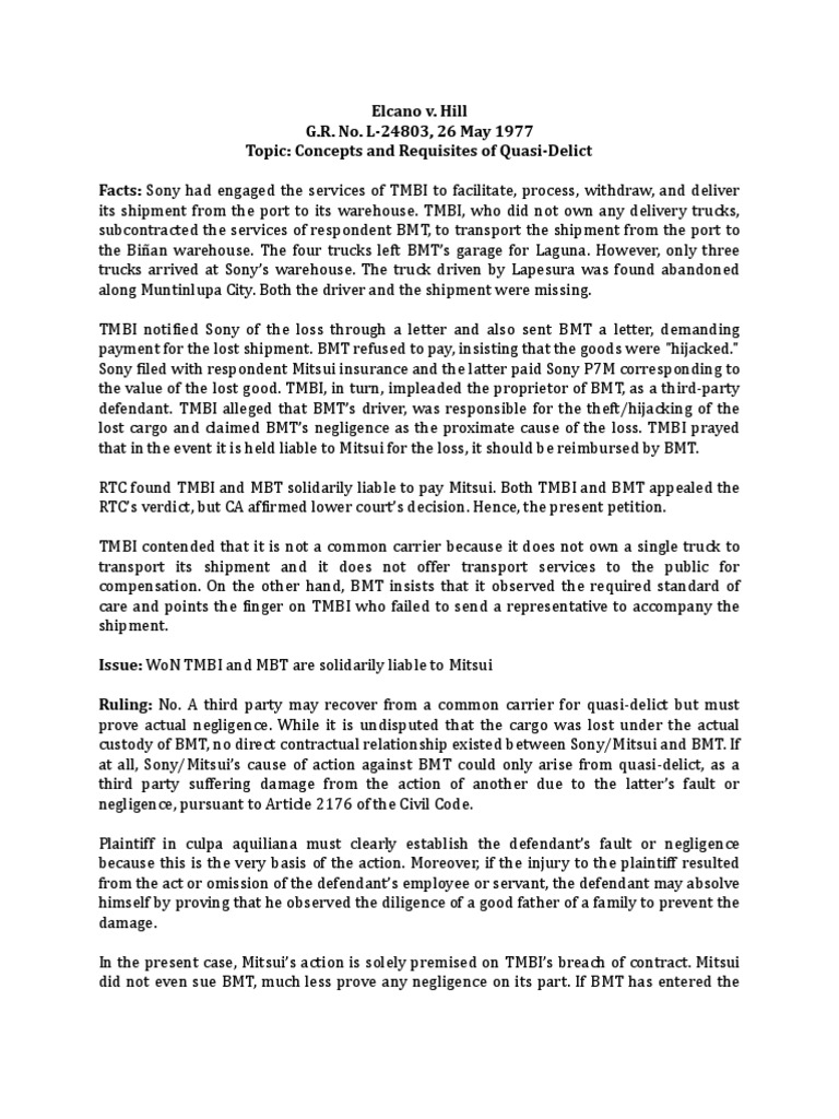 28 Torres-Madrid v. FEB Mitsui | PDF | Negligence | Legal Liability