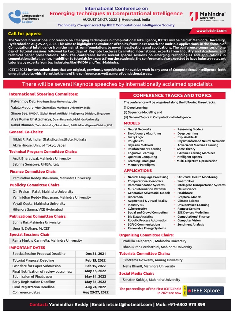 IEEE Conference Flyer 2022 | PDF | Artificial Intelligence ...