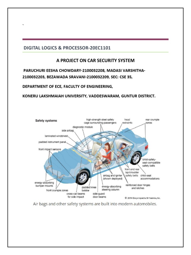 A Project On Car Security System Original | PDF | Logic Gate ...