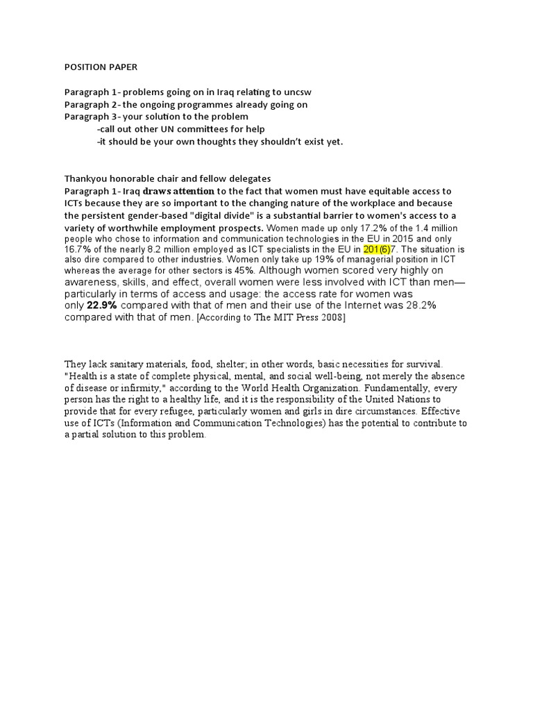 Position Paper | PDF