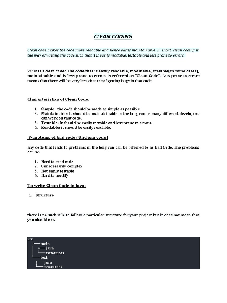 Clean Coding Notes Pdf Method Computer Programming Class Computer Programming