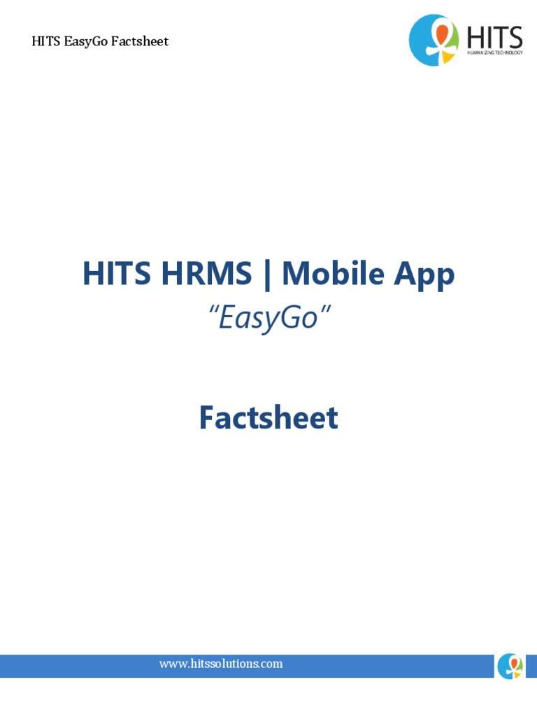 Hits Hrms - Mobile App: "Easygo" | PDF | Mobile App | Human Resource ...