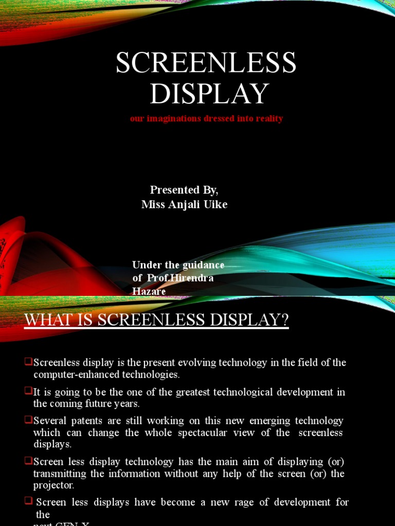 Future of Screenless Display Technology | PDF | Stereoscopy | Retina