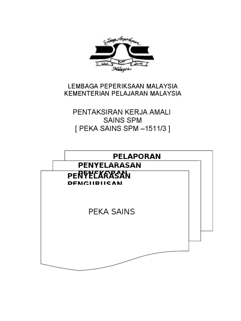 Manual Peka Sains SPM 2008 | PDF