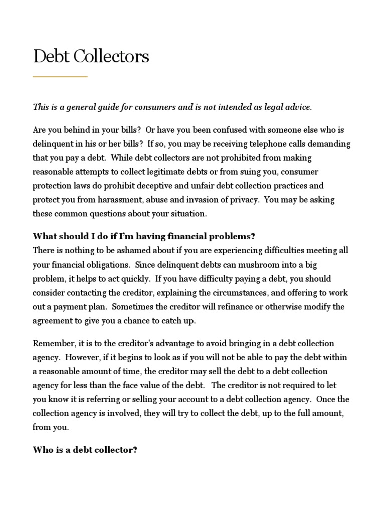 Debt Collectors | Georgia Consumer Protection Laws & Consumer ...