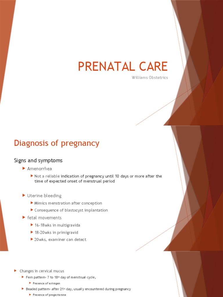 Comprehensive Overview of Prenatal Care and Assessment of Maternal and Fetal Health | PDF ...