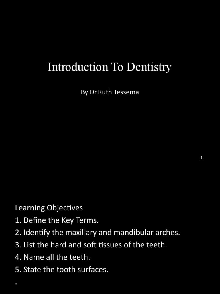 Introduction to the Field of Dentistry: A Comprehensive Overview of ...
