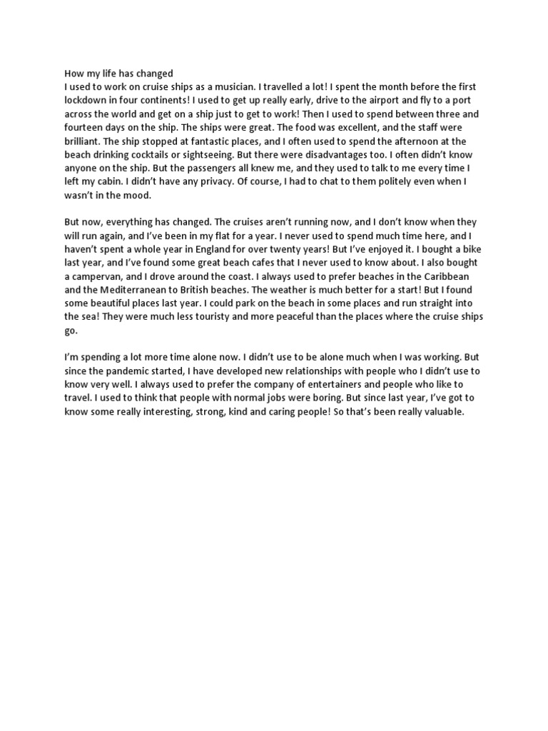 How My Life Has Changed | PDF