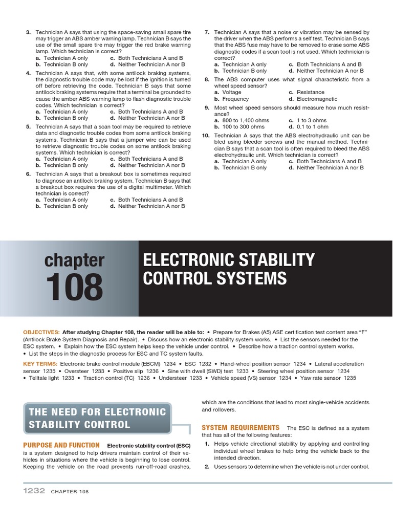 2 Electronic Stability Control Pdf Anti Lock Braking System