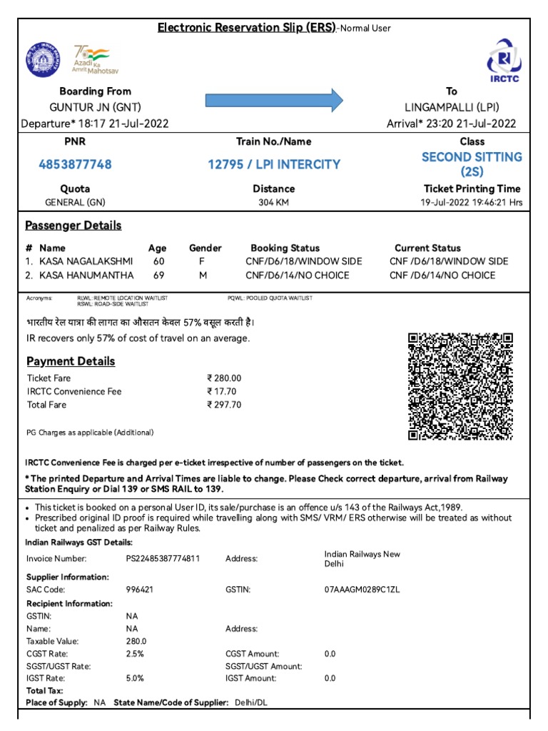 Lpi Intercity Second Sitting (2S) | PDF | Identity Document