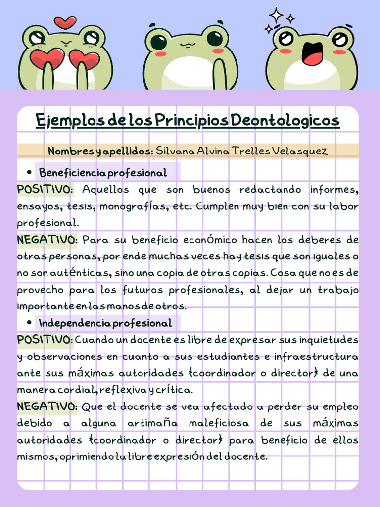 Ejemplos de Principios Deontológicos | PDF