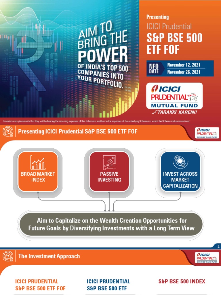 Icici Prudential S P Bse 500 Etf Fof PPT (Investor Version) | PDF | Exchange Traded Fund ...