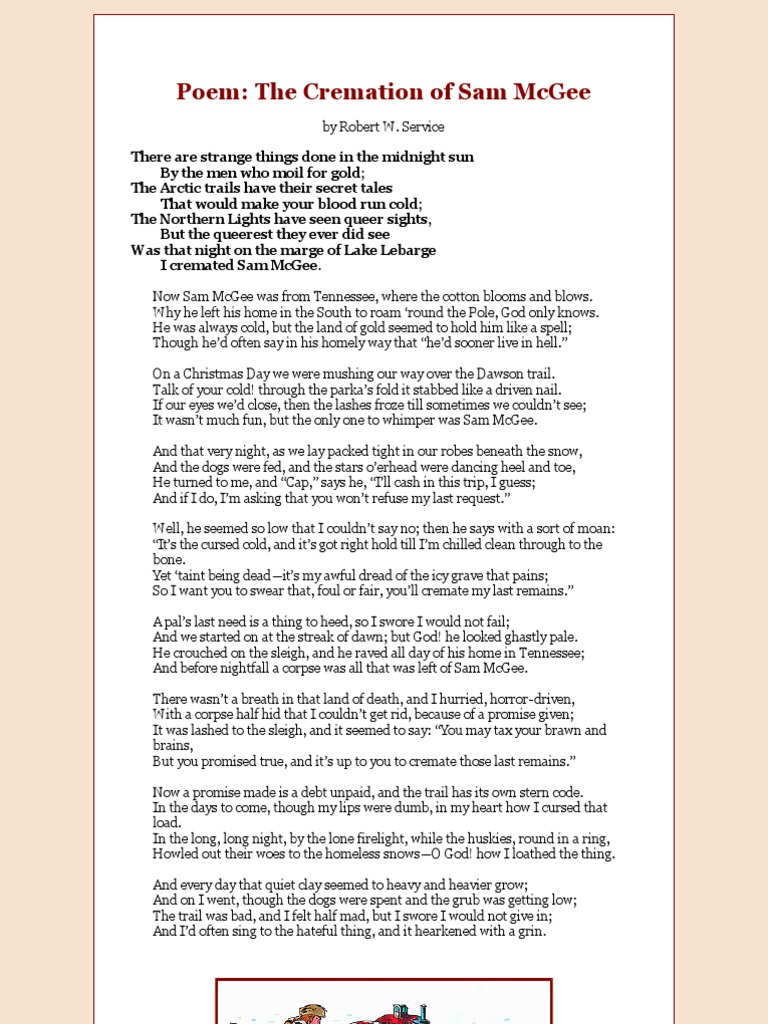 The Cremation of Sam McGee | PDF | Poetry
