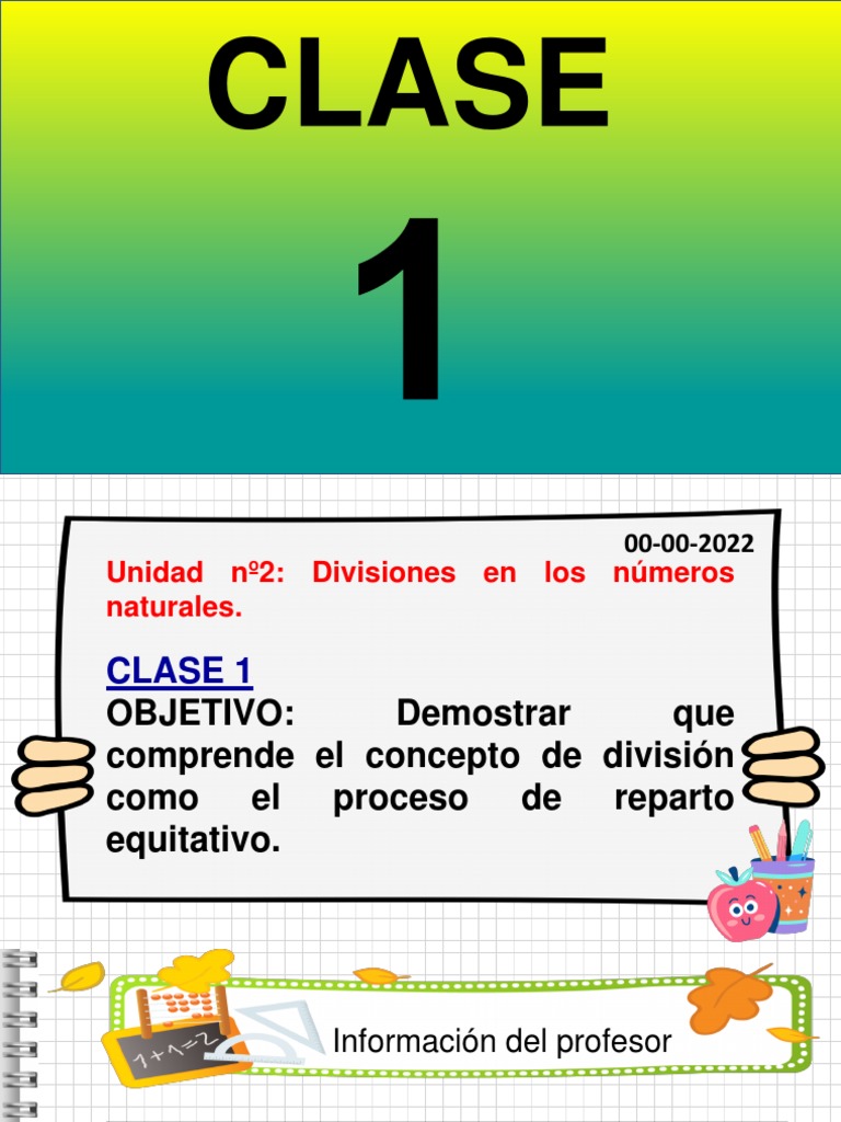 Matemáticas Clase1 | PDF | División (Matemáticas) | Matemáticas