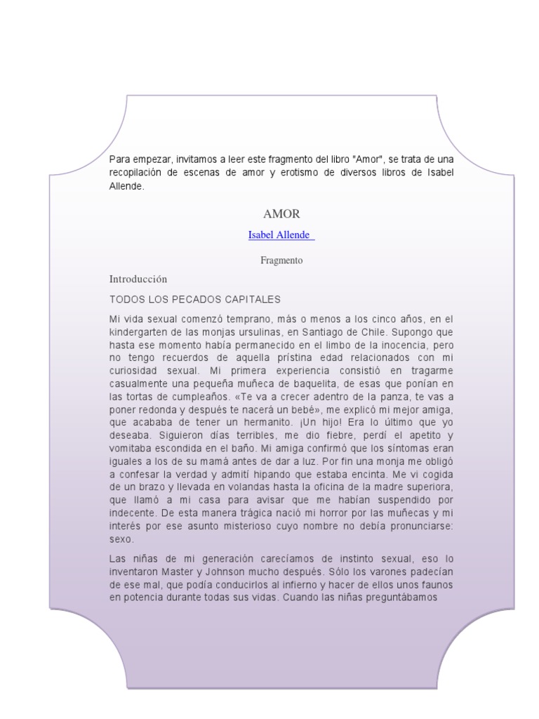 Amor Isabel Allende | Descargar gratis PDF | Amor