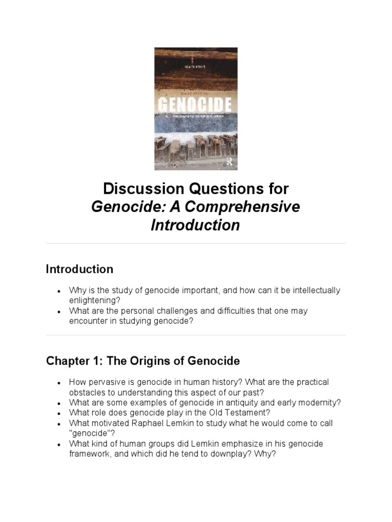 Discussion Questions For: Genocide: A Comprehensive | PDF | Rwandan ...