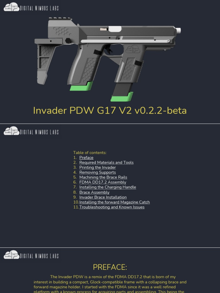 DigitalNimbusLabsInvader G17 Build Manual | PDF | Screw | Equipment