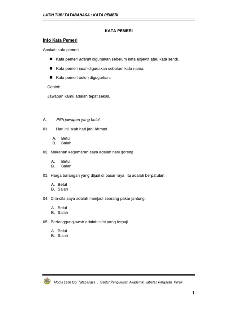 BM Thn 5 (kata pemeri) BM Thn 5 (kata pemeri)