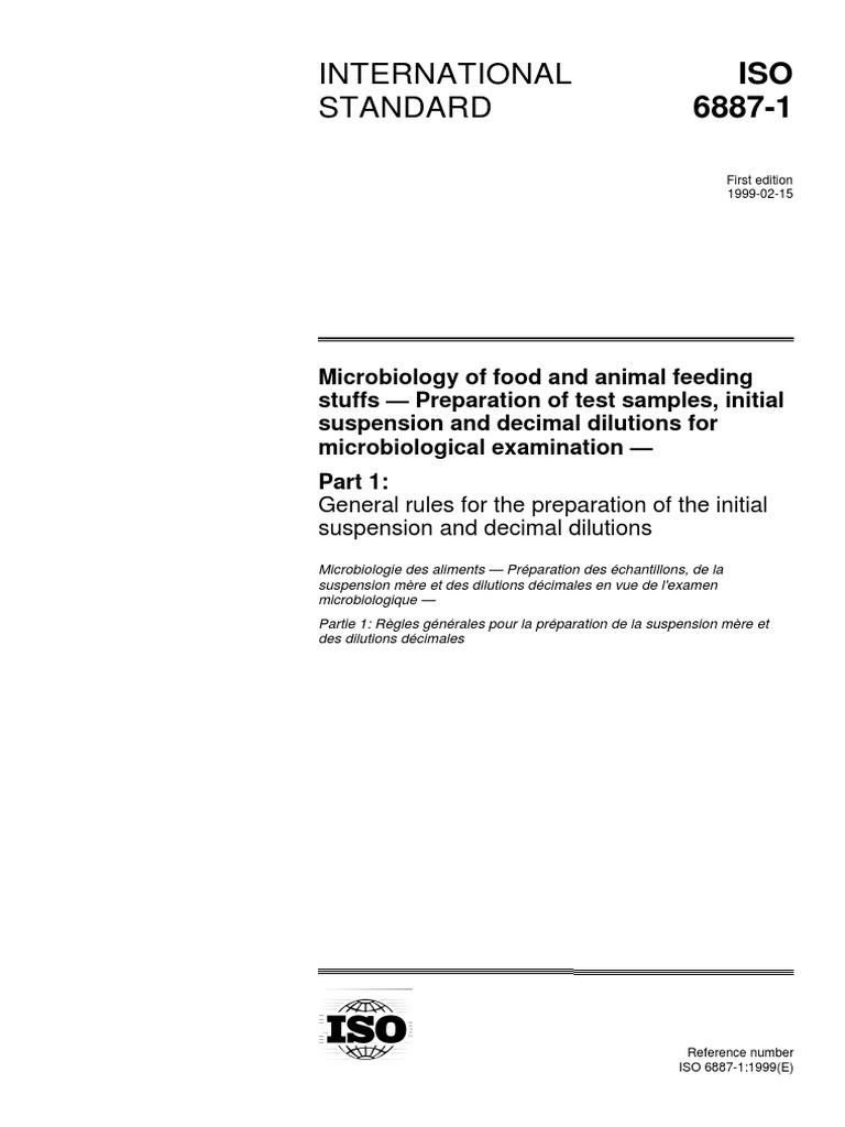Iso 6887 1 1999 | PDF | International Organization For Standardization ...