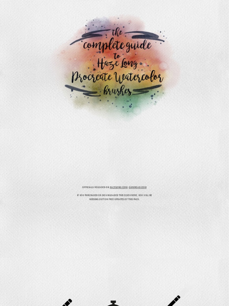 Haze Long Procreate Watercolor Brushes Guidebook | PDF | Paint | Pencil