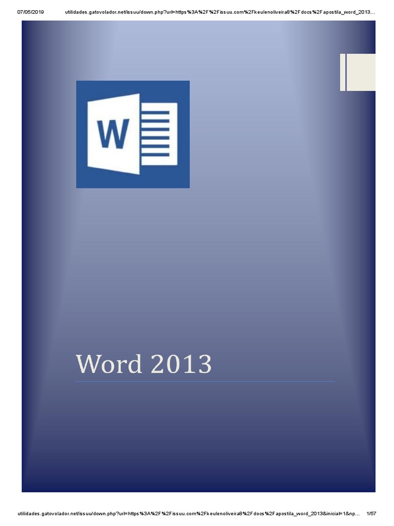 Apostila Word 2013 | PDF