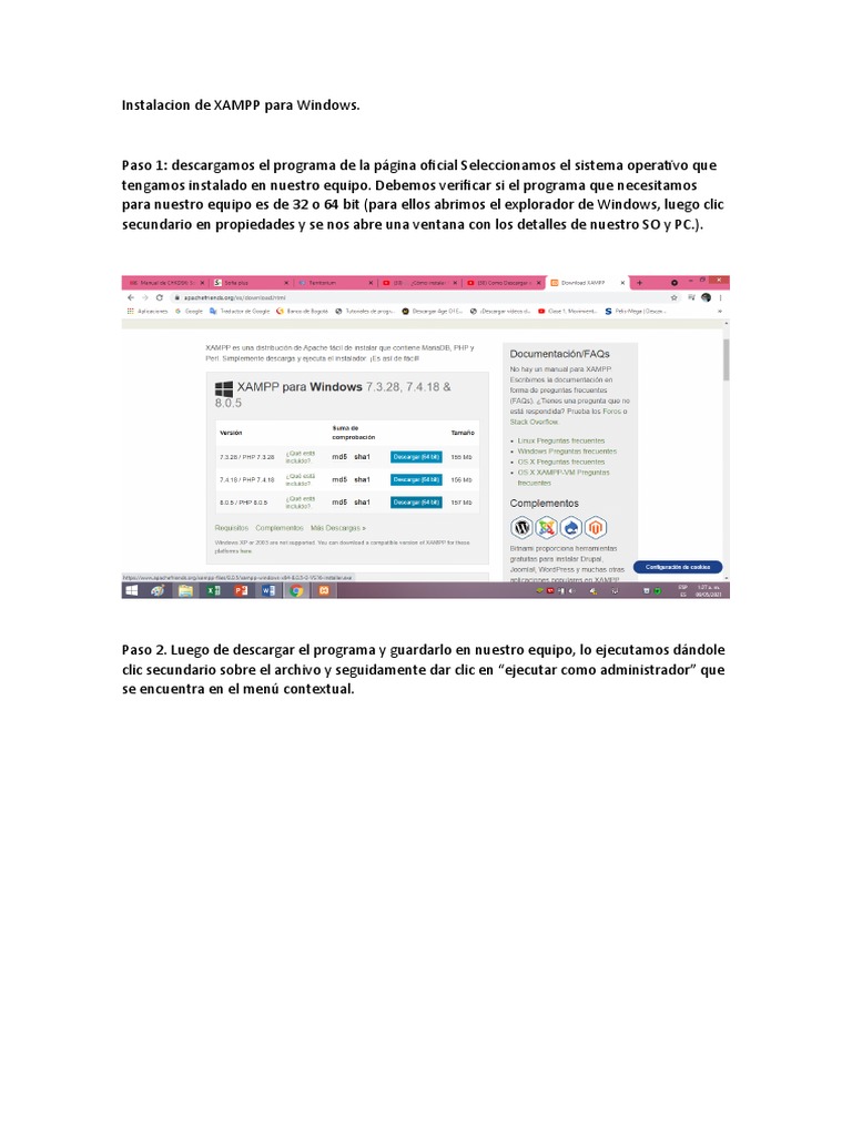 Instalacion de XAMPP para Windows | PDF | Entorno de desarrollo ...