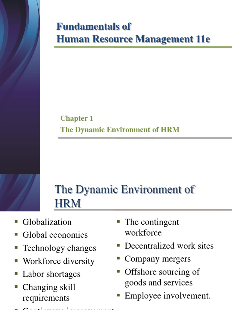 Dynamic HRM in a Changing Environment | PDF | Human Resource Management ...