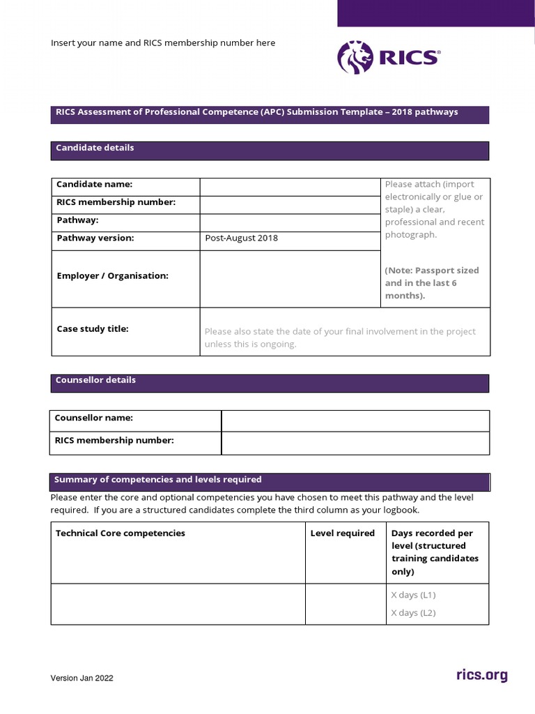Apc Submission Template 2018 Pathways2 | PDF | Professional Development ...
