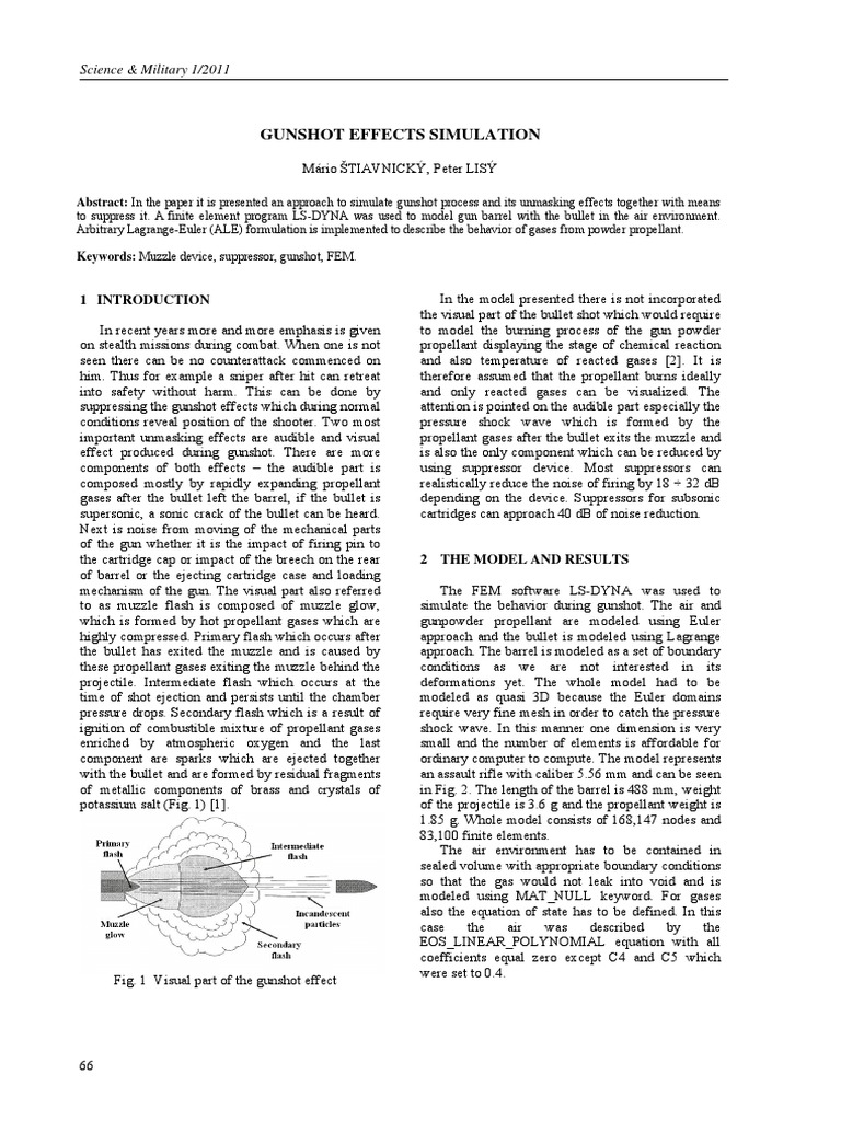 Gunshot Effects Simulation | PDF | Gun Barrel | Cartridge (Firearms)